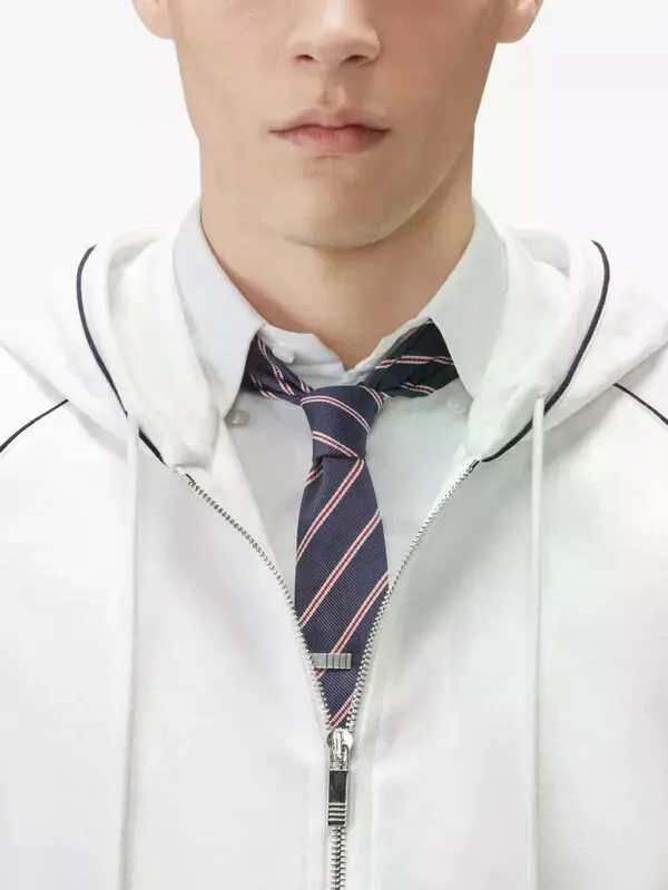 Thom Browne Loopback Stripe-detail Hoodie
