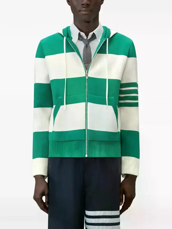 Thom Browne Hector 4-bar Hoodie - Green