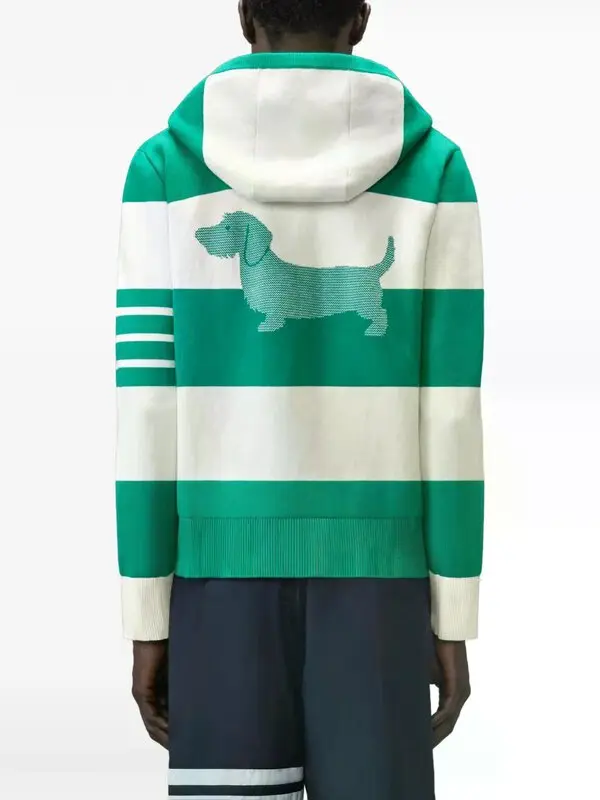 Thom Browne Hector 4-bar Hoodie - Green