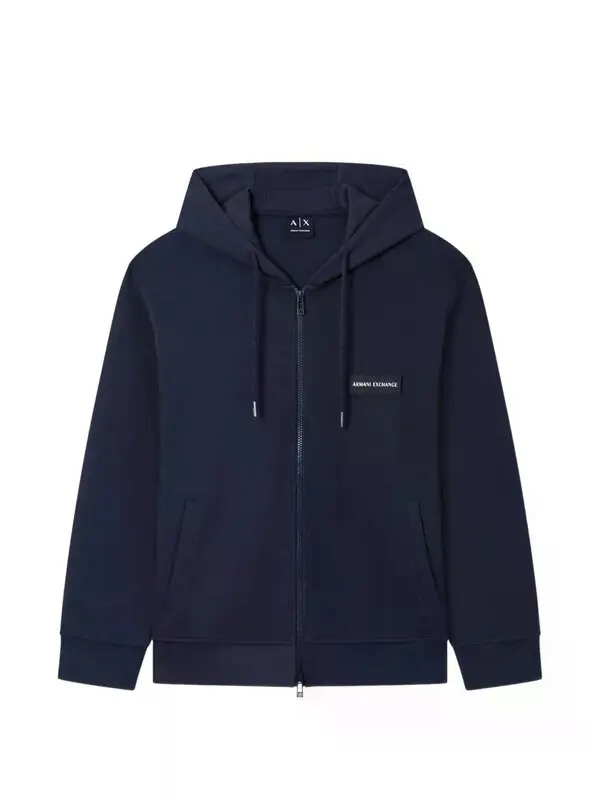 Armani Exchange Zip-up Hoodie - Blue