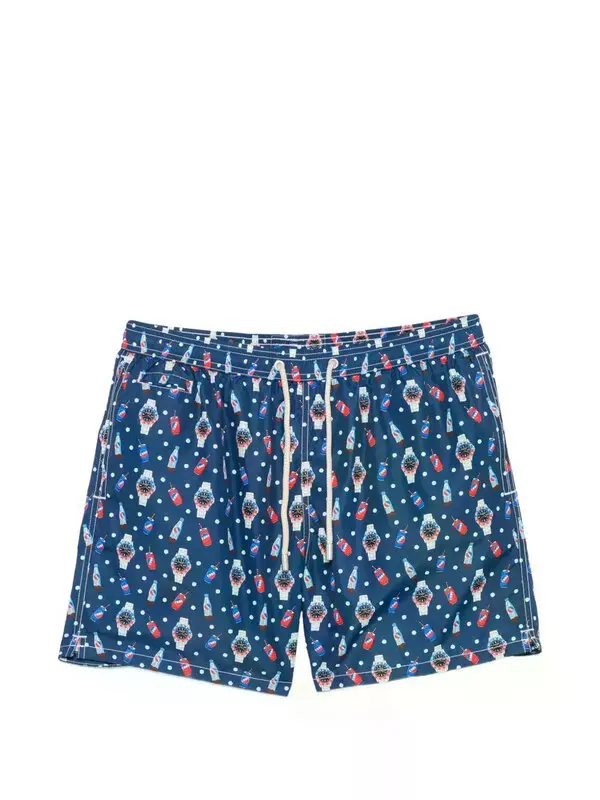 MC2 SAINT BARTH Graphic Print Drawstring Swim Shorts