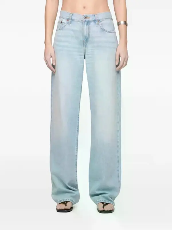 RE/DONE Loosie Faded-effect Jeans - Blue