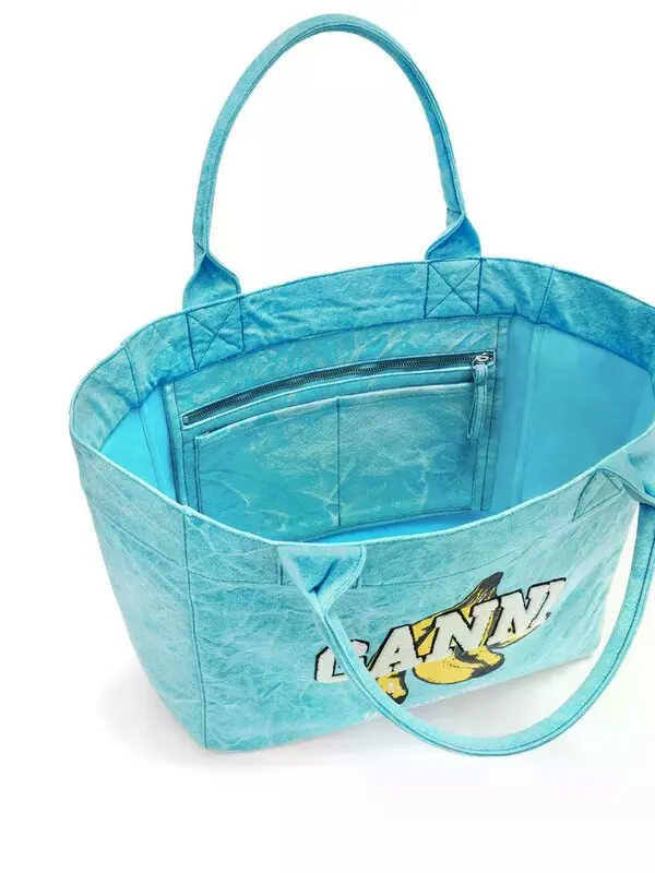 GANNI Banana Print Tote Bag