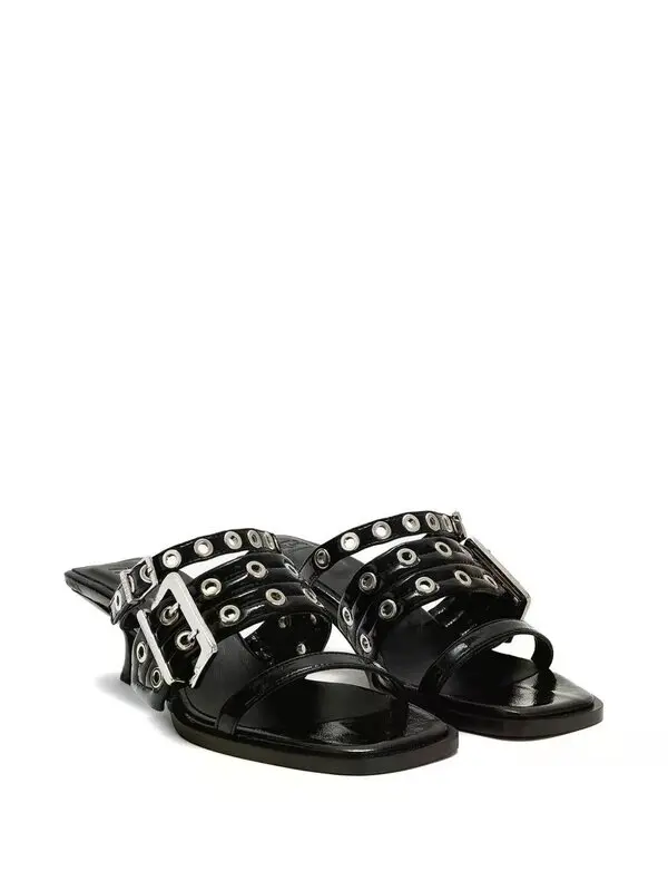 GANNI Embellished Buckle-strap Sandals