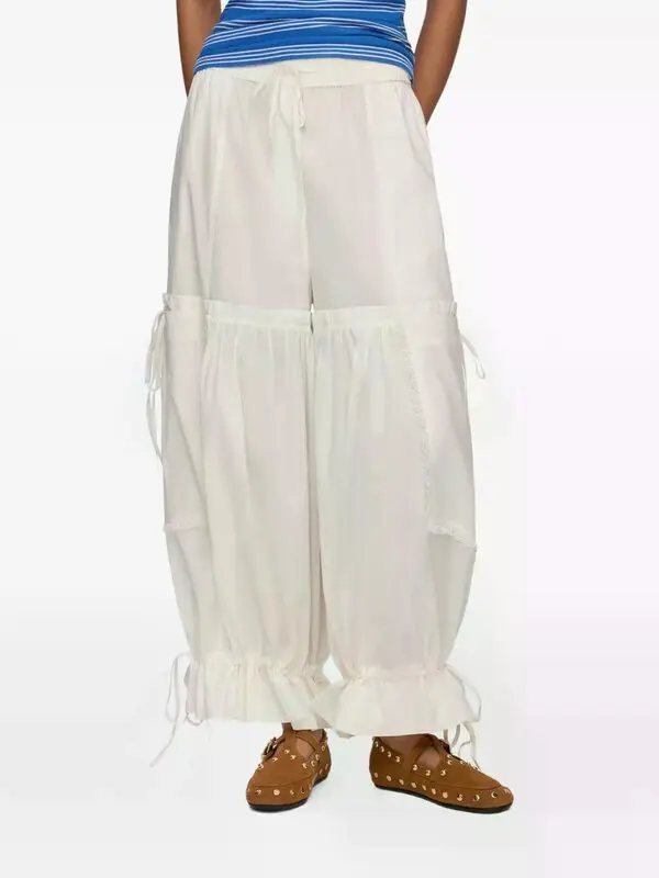 GANNI Ruffled Drawstring Trousers