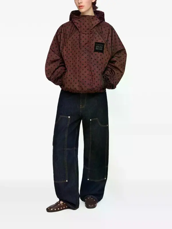 GANNI Polka-dot Hooded Jacket