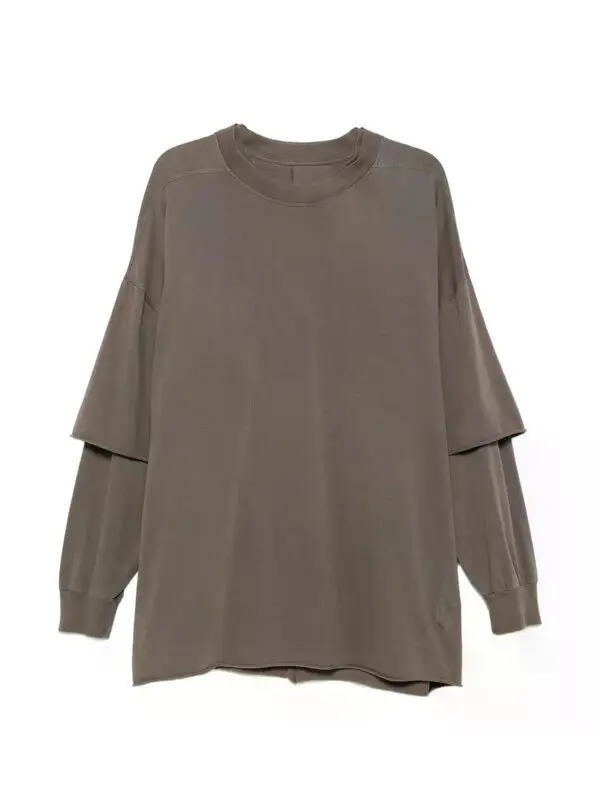 Rick Owens Tommy Hustler Layered-sleeve T-shirt - Grey