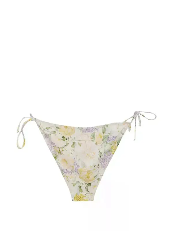 MC2 SAINT BARTH Virgo Floral-print Bikini Bottoms - Neutrals