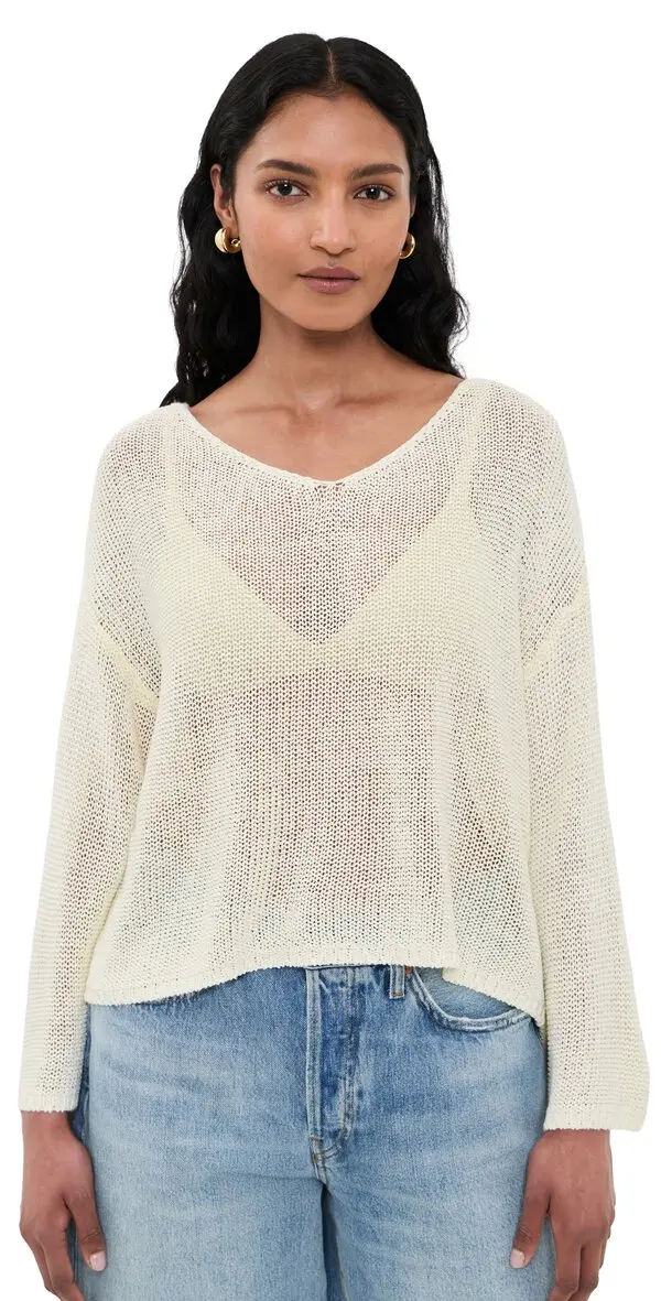 L'Agence Ethan Knit Pullover - Vanilla
