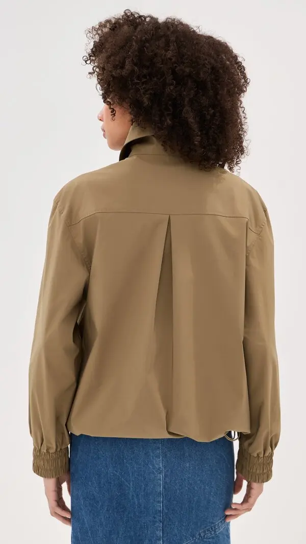 LE BOP Aubrey Jacket With Funnel Neck And Zip Front - Hazelnut