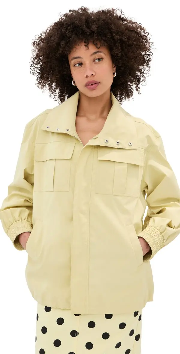 LE BOP Aubrey Technical Weave Jacket - Honeydew