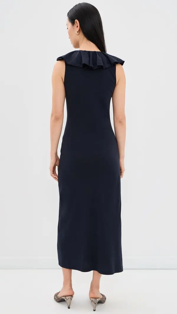 Ulla Johnson Chiara Cotton Ruffle Maxi Dress - Midnight
