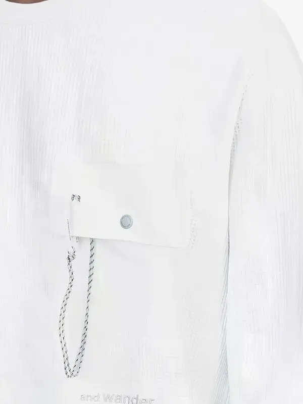 AND WANDER Long Sleeve Sweatshirt With Chest Pocket Detail
