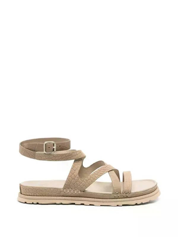 UGG Crocodile-effect Sandals - Neutrals