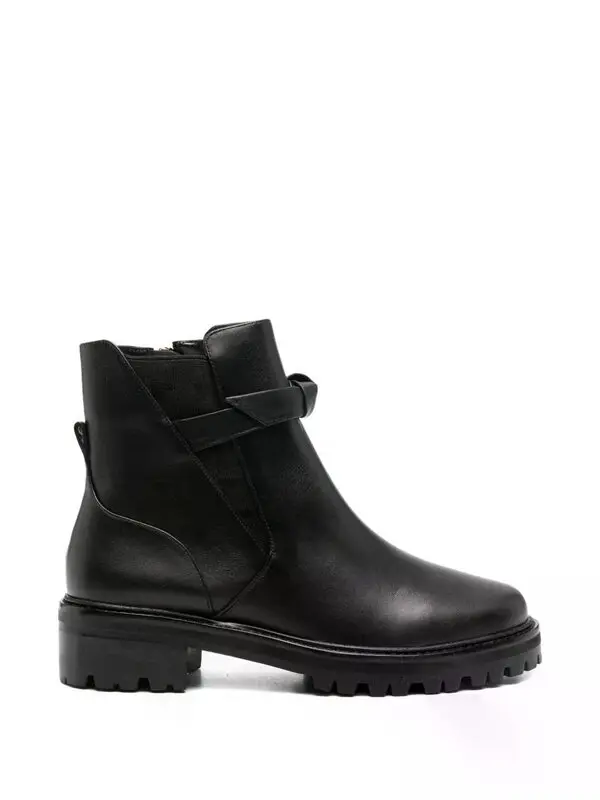 ALEXANDRE BIRMAN Clarice Knotted-strap Ankle Boots