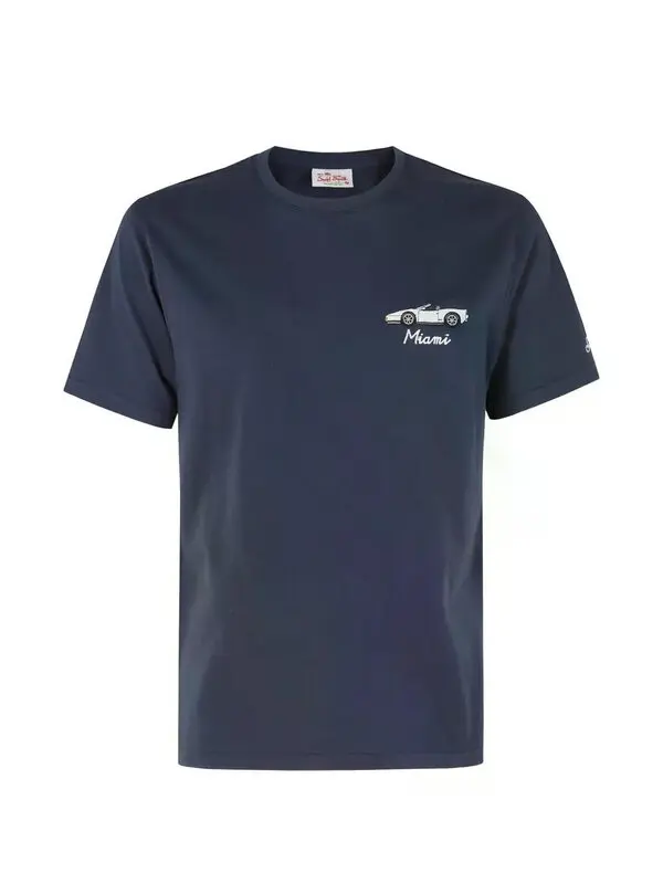 MC2 SAINT BARTH Portofino Embroidered T-shirt - Blue