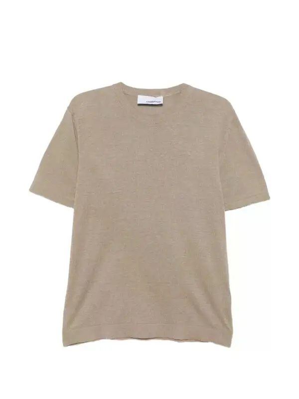 COSTUMEIN Sofia Fine-knit Short-sleeve T-shirt - Neutrals