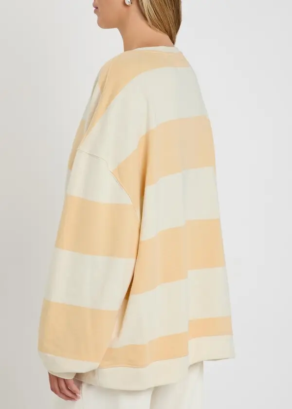Free People Striped Terry Sweatshirt