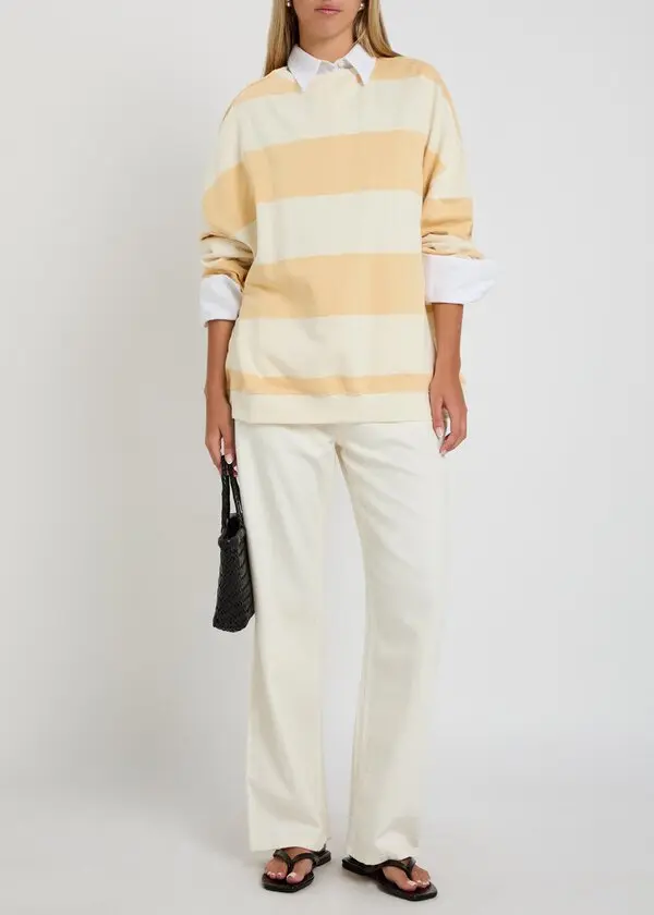 Free People Striped Terry Sweatshirt