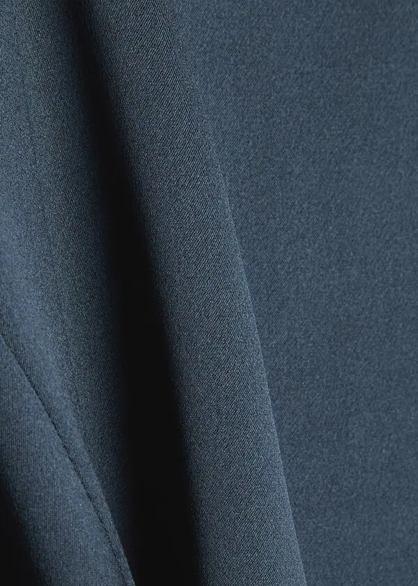 JOSEPH Archer Belted Wrap Silk Jacket - Indigo