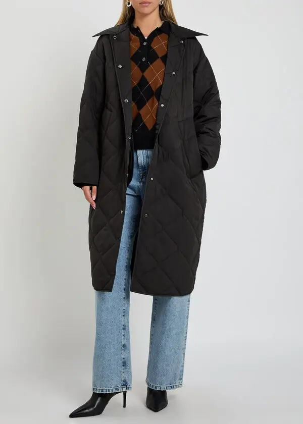 JOSEPH Penny Quilted Woven Coat