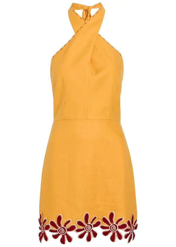 CALA DE LA CRUZ Calla De La Cruz Veneta Mini Dress - Orange