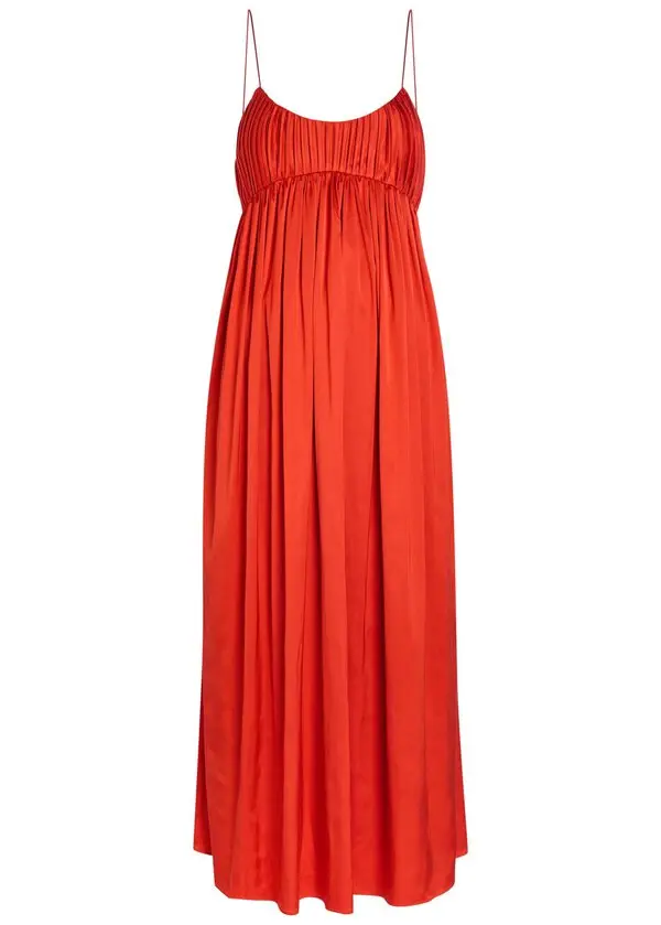 Tove Katrine Stretch-satin Midi Dress