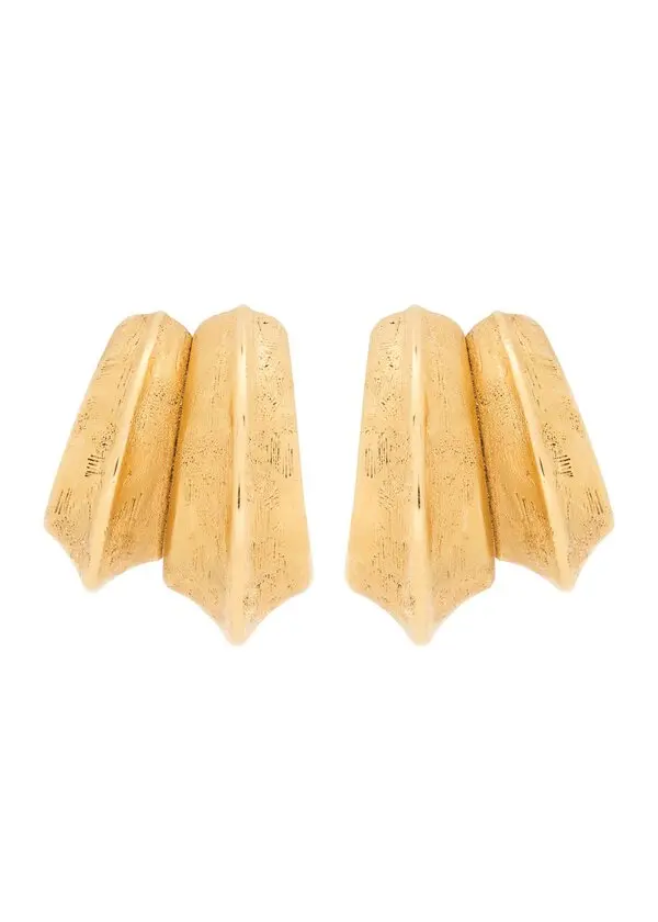 Saint Laurent Sculpted Clip-on Earrings - Gold