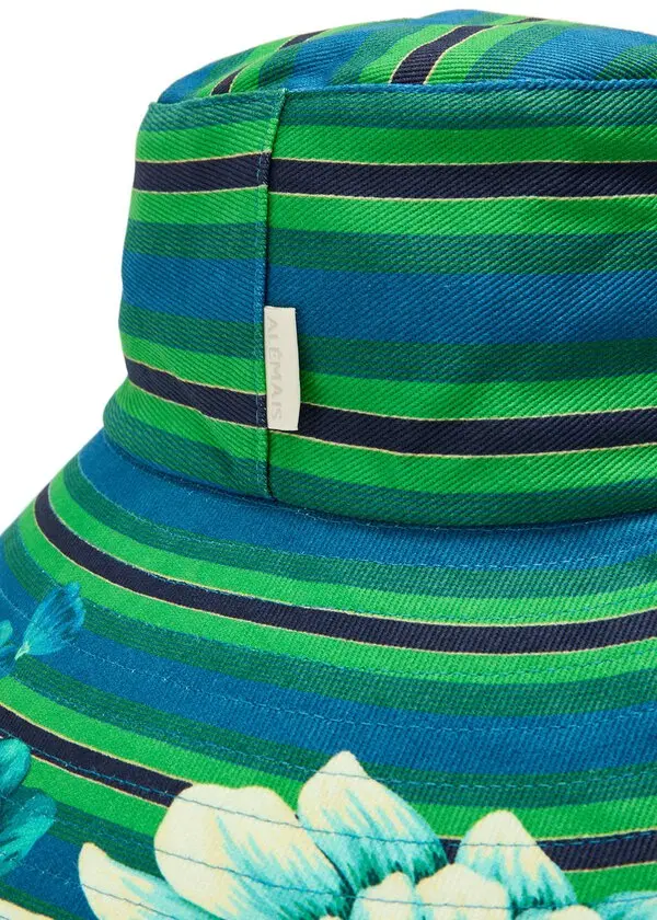 ALEMAIS Alémais Striped Twill Sun Hat - Multicoloured