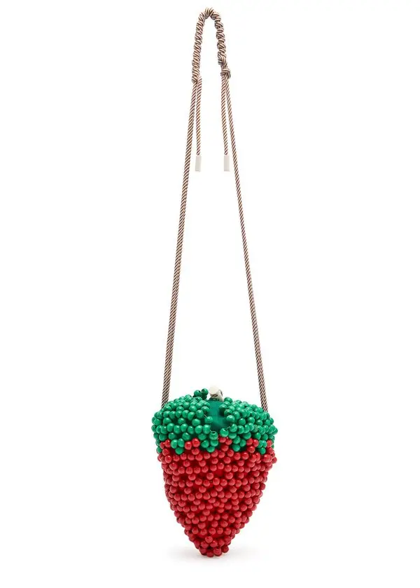 ALEMAIS Alémais Strawberry Mini Bead Cross-body Bag