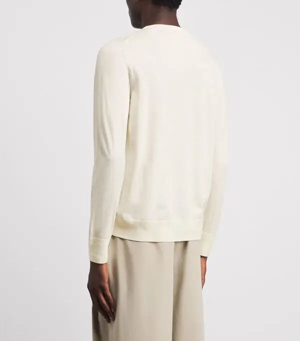 Isaia Wool Crewneck Sweater - Ivory