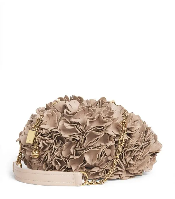 Chloé Lambskin Plissé Shoulder Bag - Brown