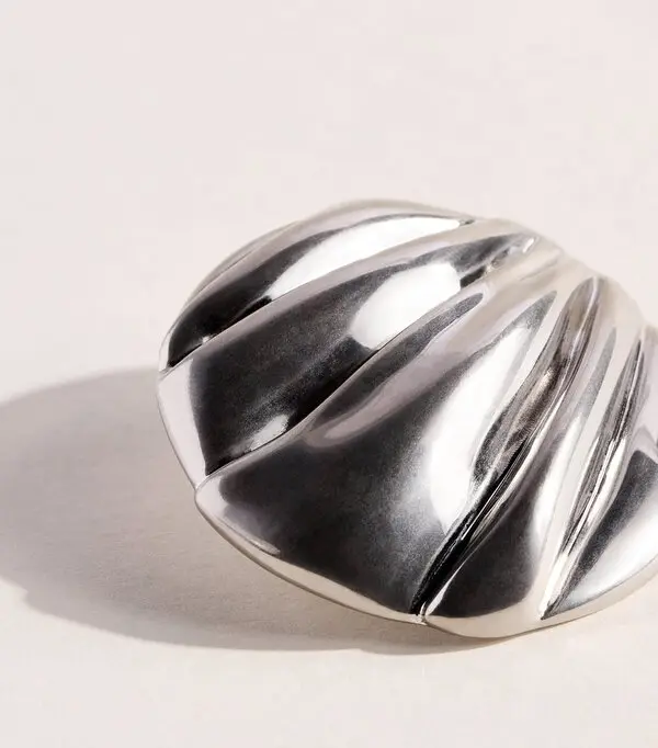 Chloé Pleats Clip-on Earrings - Silver