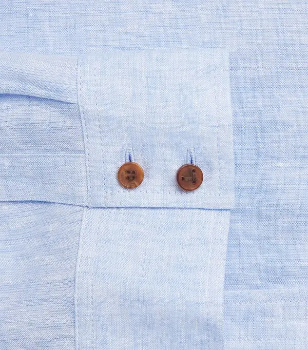 Lafayette 148 New York Linen Twin-pocket Shirt - Blue