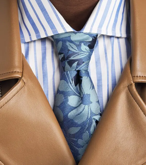 Isaia Silk-linen Jacquard Neck Tie
