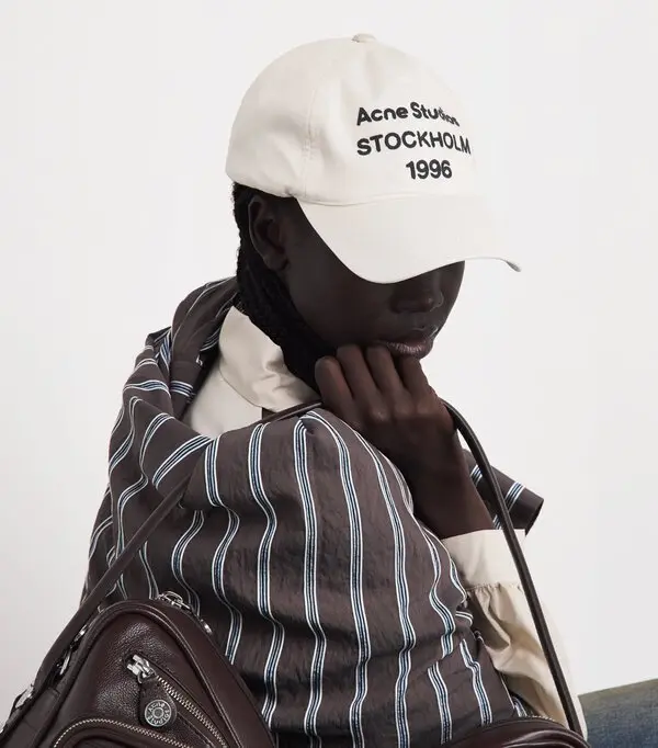 Acne Studios Cotton Logo Cap - White