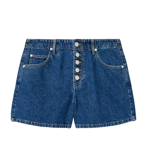 ALLSAINTS Mid-rise Buttoned Denim Shorts
