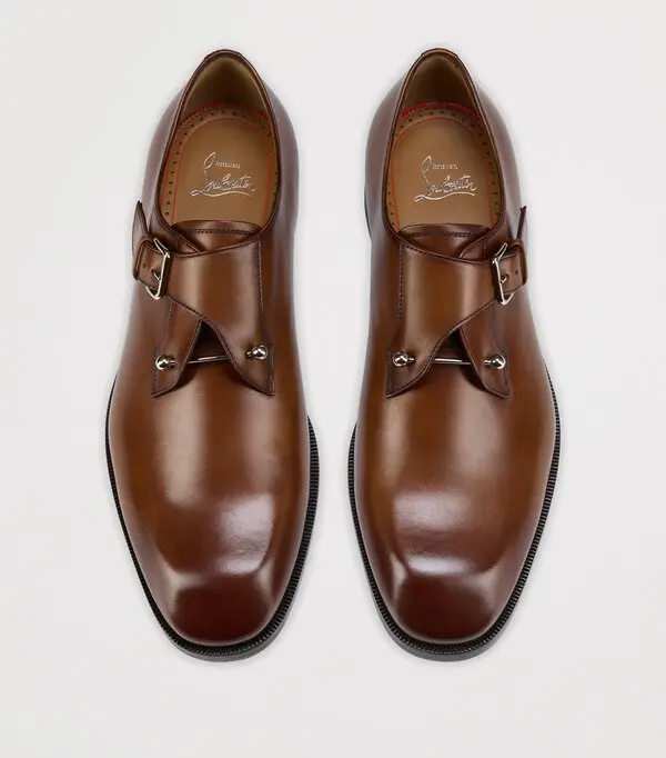 CHRISTIAN LOUBOUTIN Chambelimonk Leather Monk Shoes