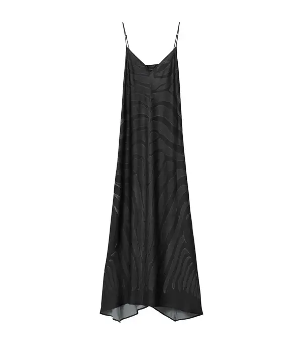 ALLSAINTS Leona V-neck Maxi Slip Dress - Gold