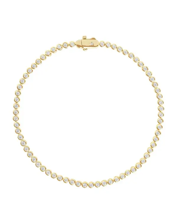 ASTRID & MIYU Yellow Diamond Tennis Bracelet - Gold