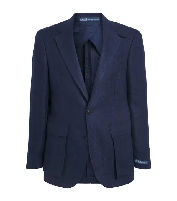 Polo Ralph Lauren Wool Herringbone Rl67 Blazer - Navy