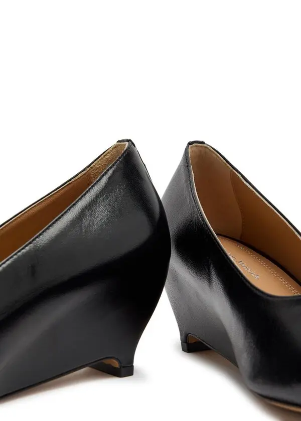 MAISON MARGIELA Court 55 Heelless Wedge Pumps - Black
