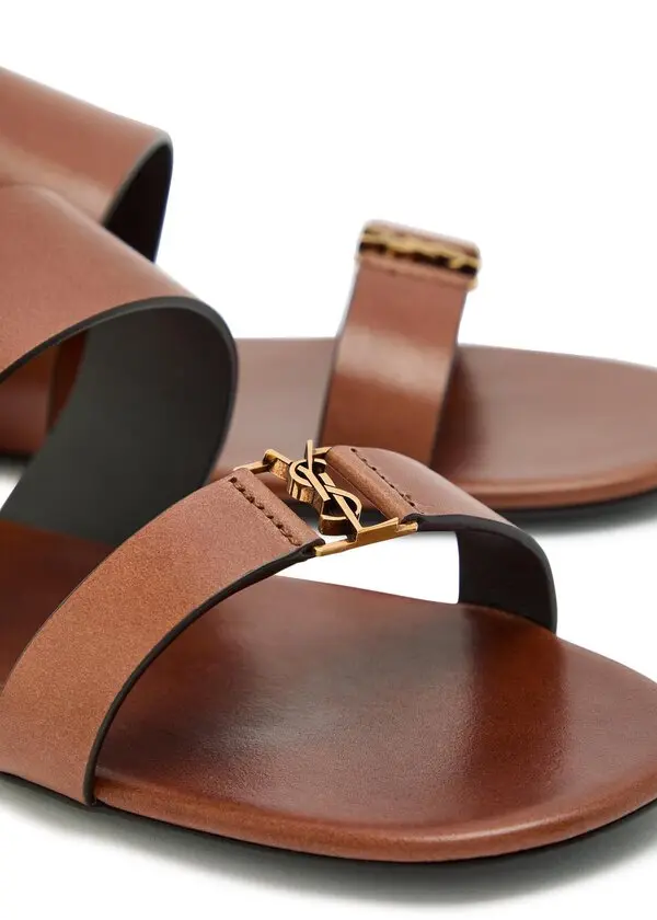 Saint Laurent Babylone Leather Sandals