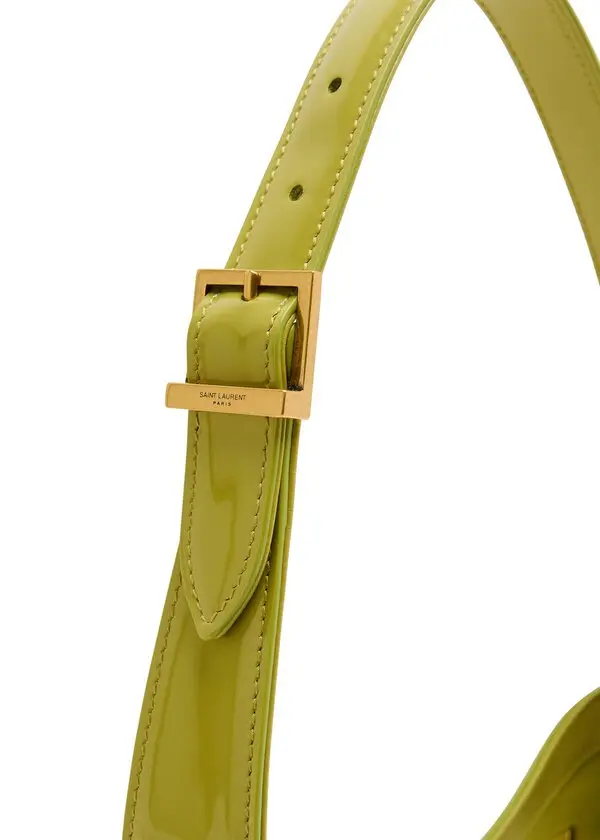 Saint Laurent Le 5 À 7 Patent Leather Shoulder Bag - Lime