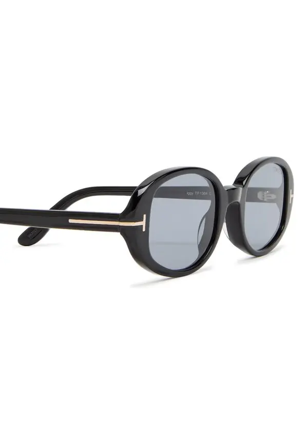 TOM FORD Oval Frame Sunglasses - Black