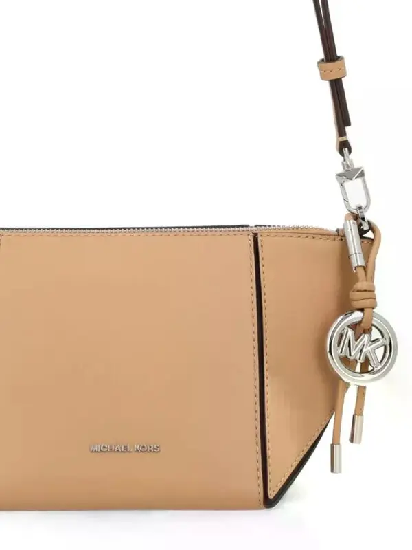 Michael Kors Jordi Logo Plaque Leather Cross Body Bag