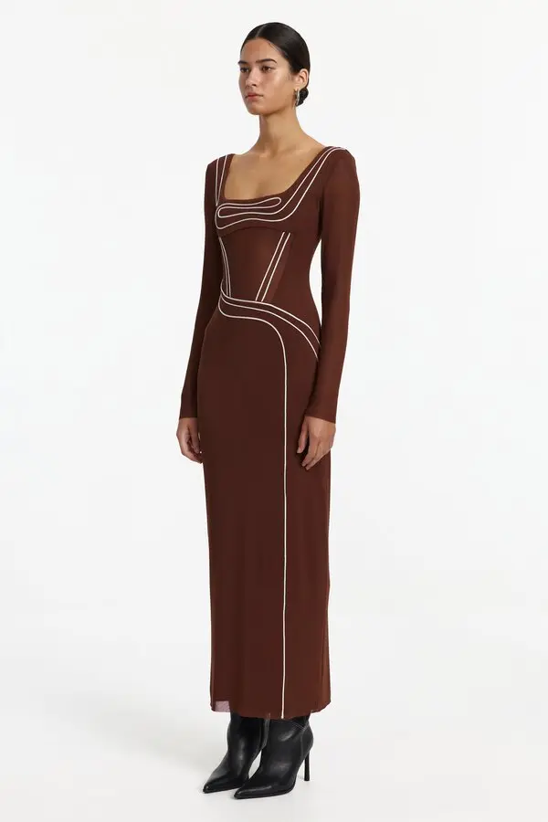 Significant Other Long Sleeve Maxi Dress