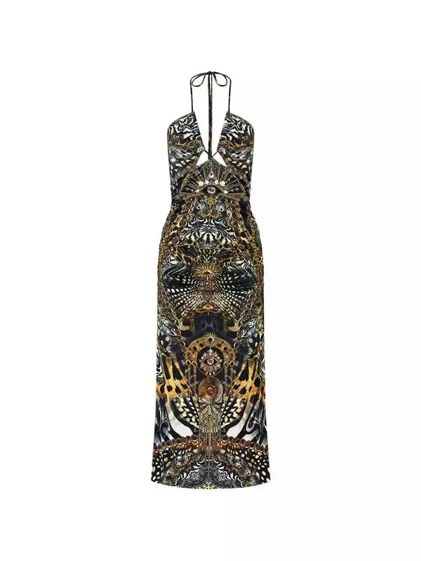 Camilla Sleeveless Halterneck Maxi Dress