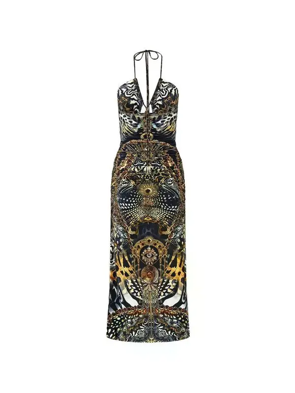 Camilla Sleeveless Halterneck Maxi Dress