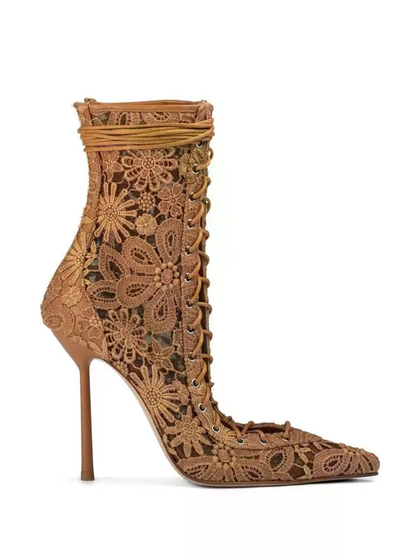 LE SILLA Colette Lace-up Ankle Boots - Brown